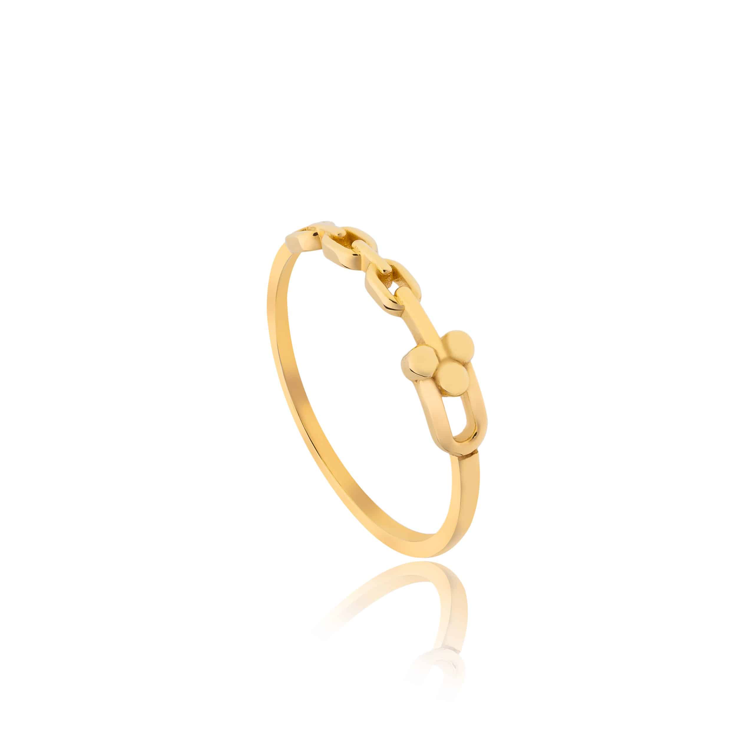 Tiffany Inspired Link 18K Gold Ring - Century Gold