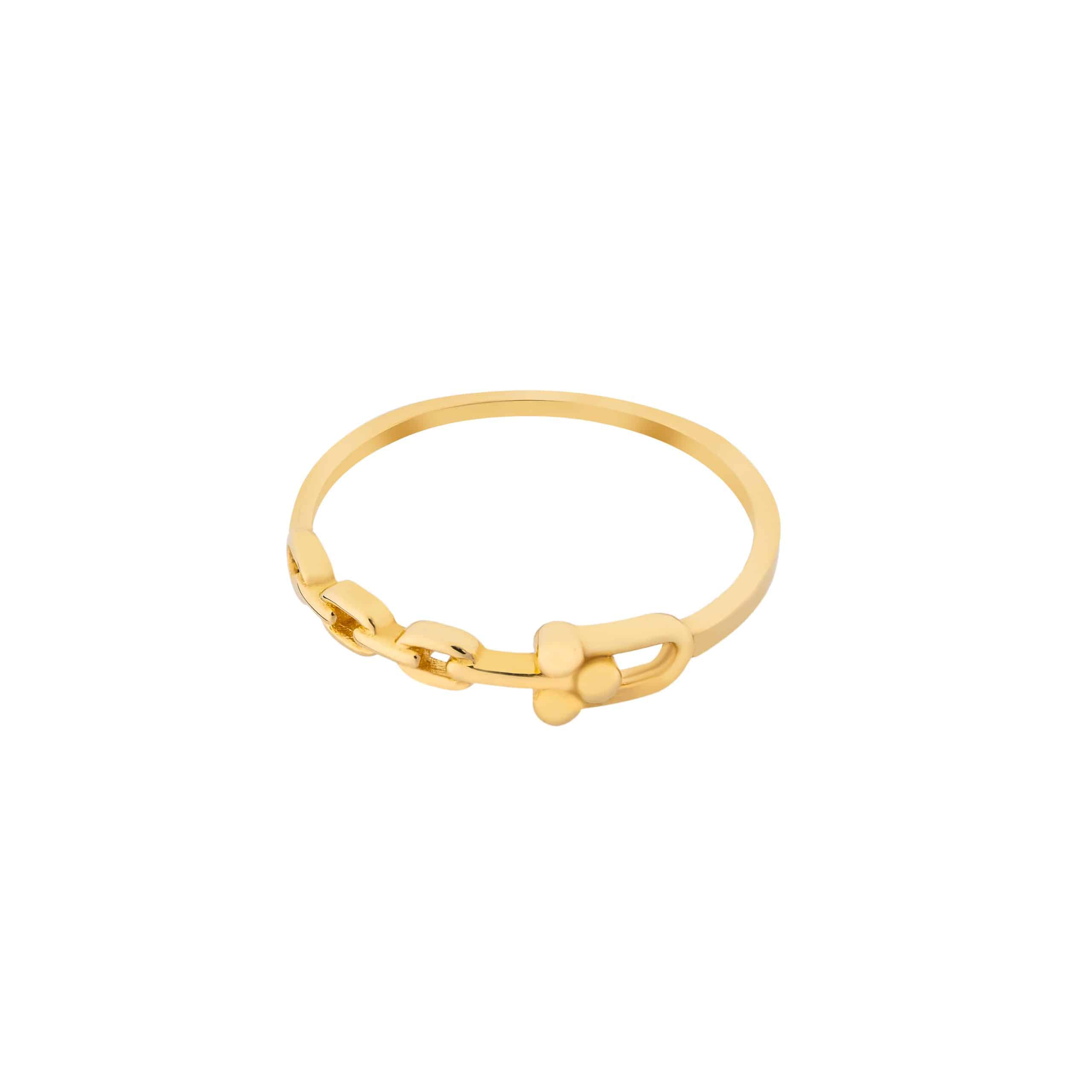 Tiffany Inspired Link 18K Gold Ring - Century Gold