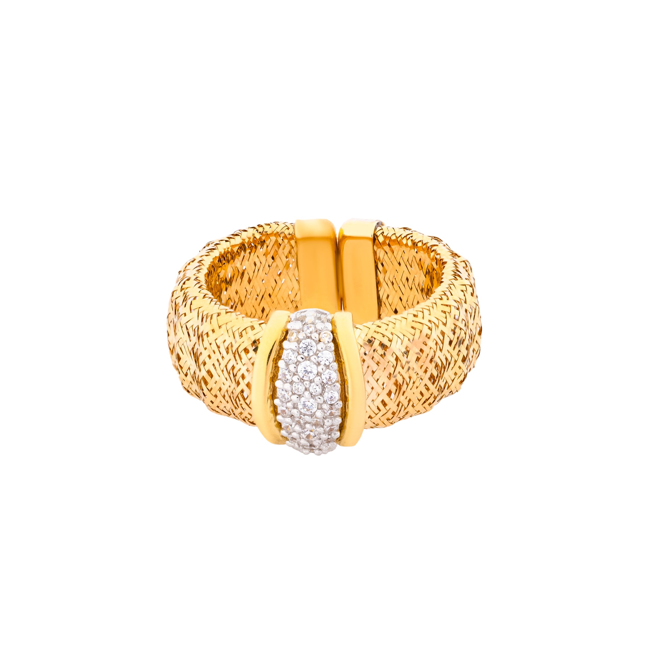 Lavin 18K Gold Mesh Ring - Century Gold